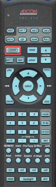 ADCOM GFR-700 / 700HD, GTP-870HD Remote Control | The Audio Legacy
